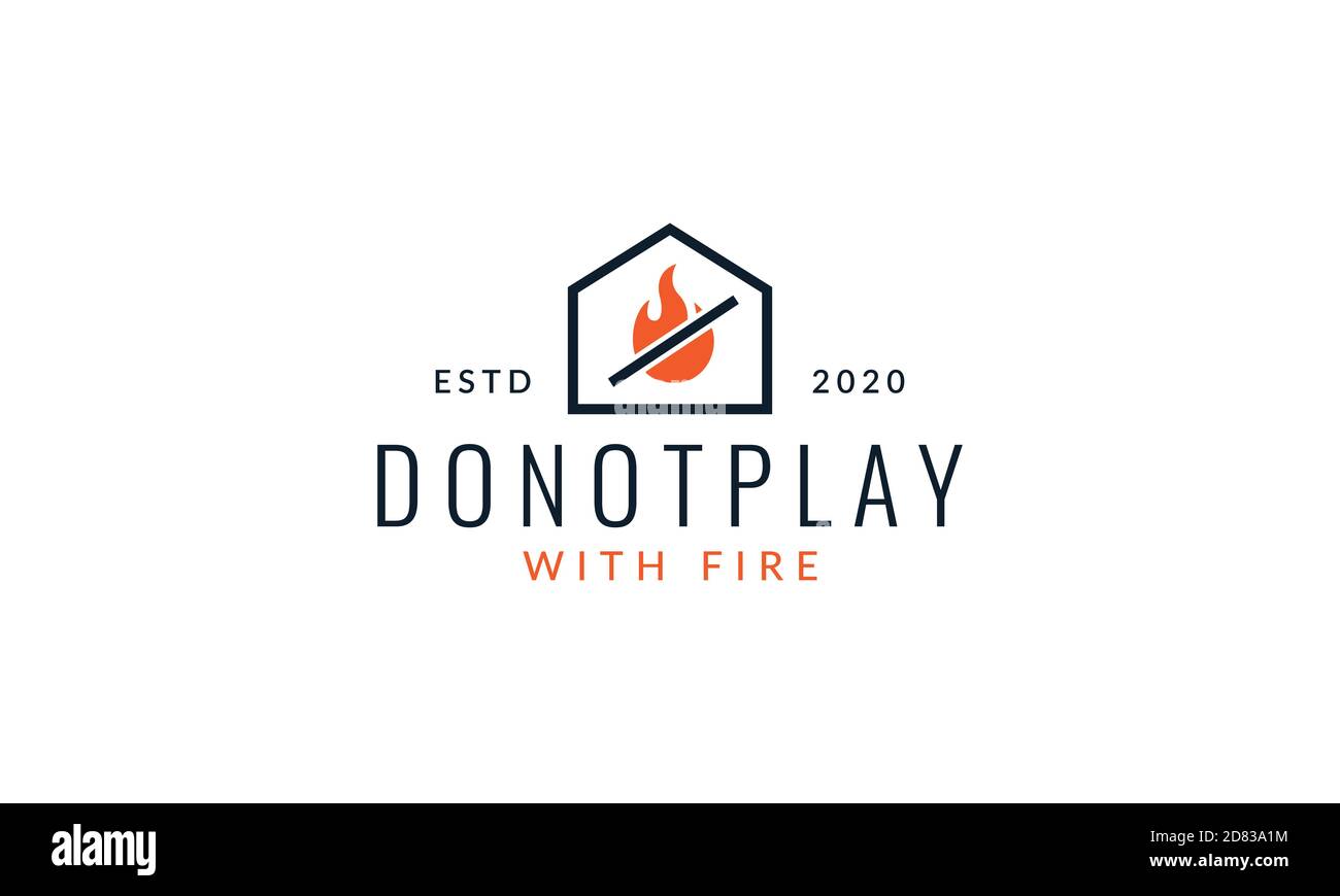 do not play fire logo vector icon illustration Stock Vector Image & Art ...