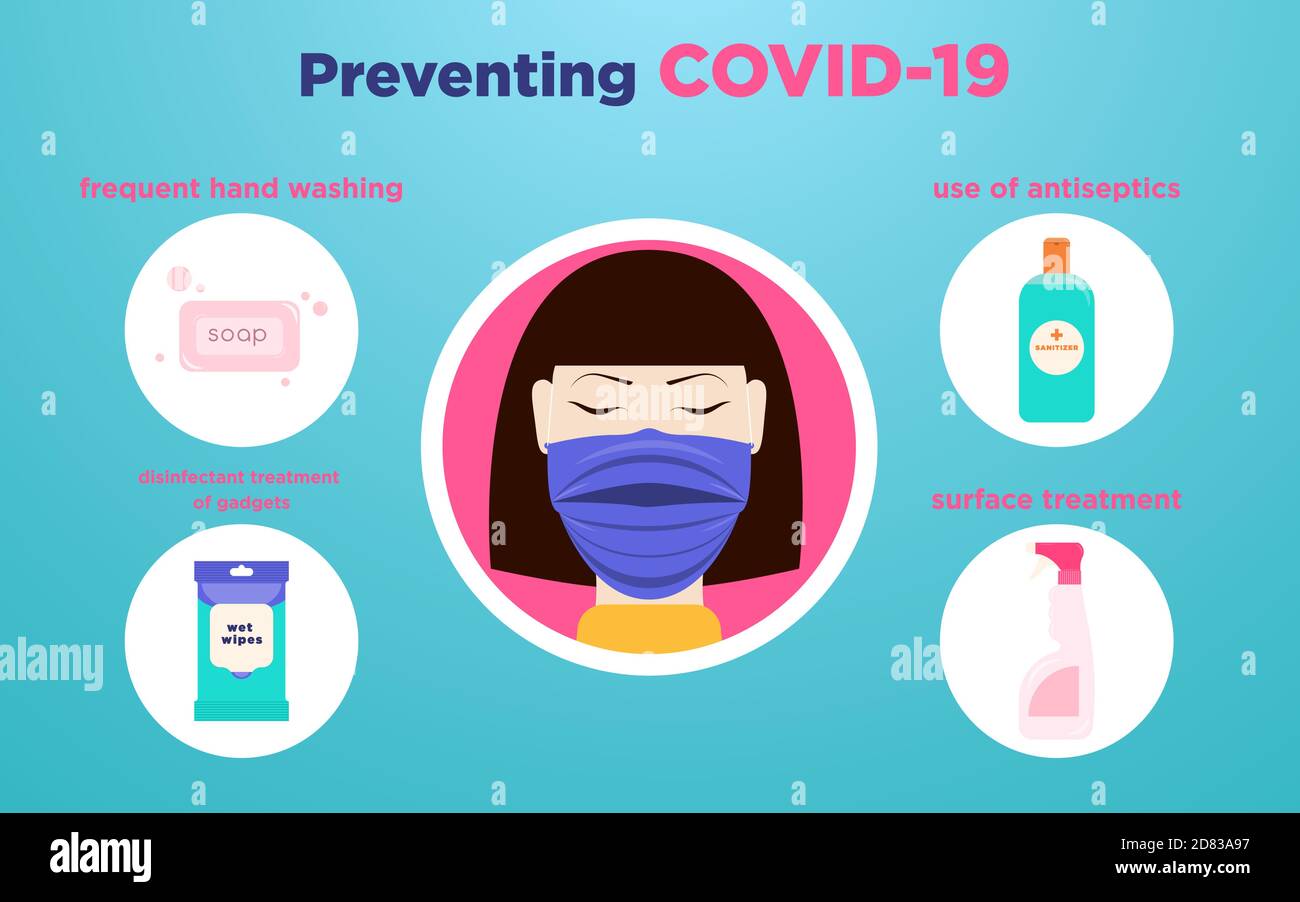 Coronavirus epidemic Vector template for medical informational poster ...