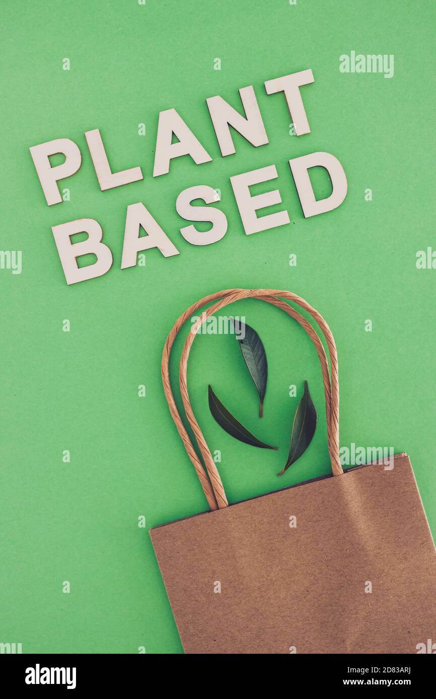 sustainable consumer choices for the environment, plant-based text with ...