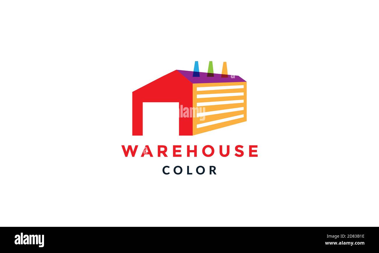 abstract colorful warehouse modern logo vector icon illustration Stock ...