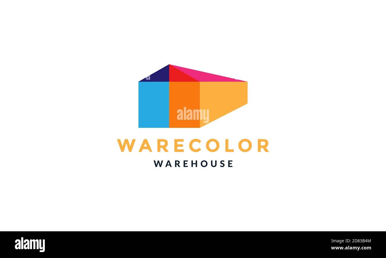 warehouse colorful abstract logo vector icon illustration Stock Vector ...