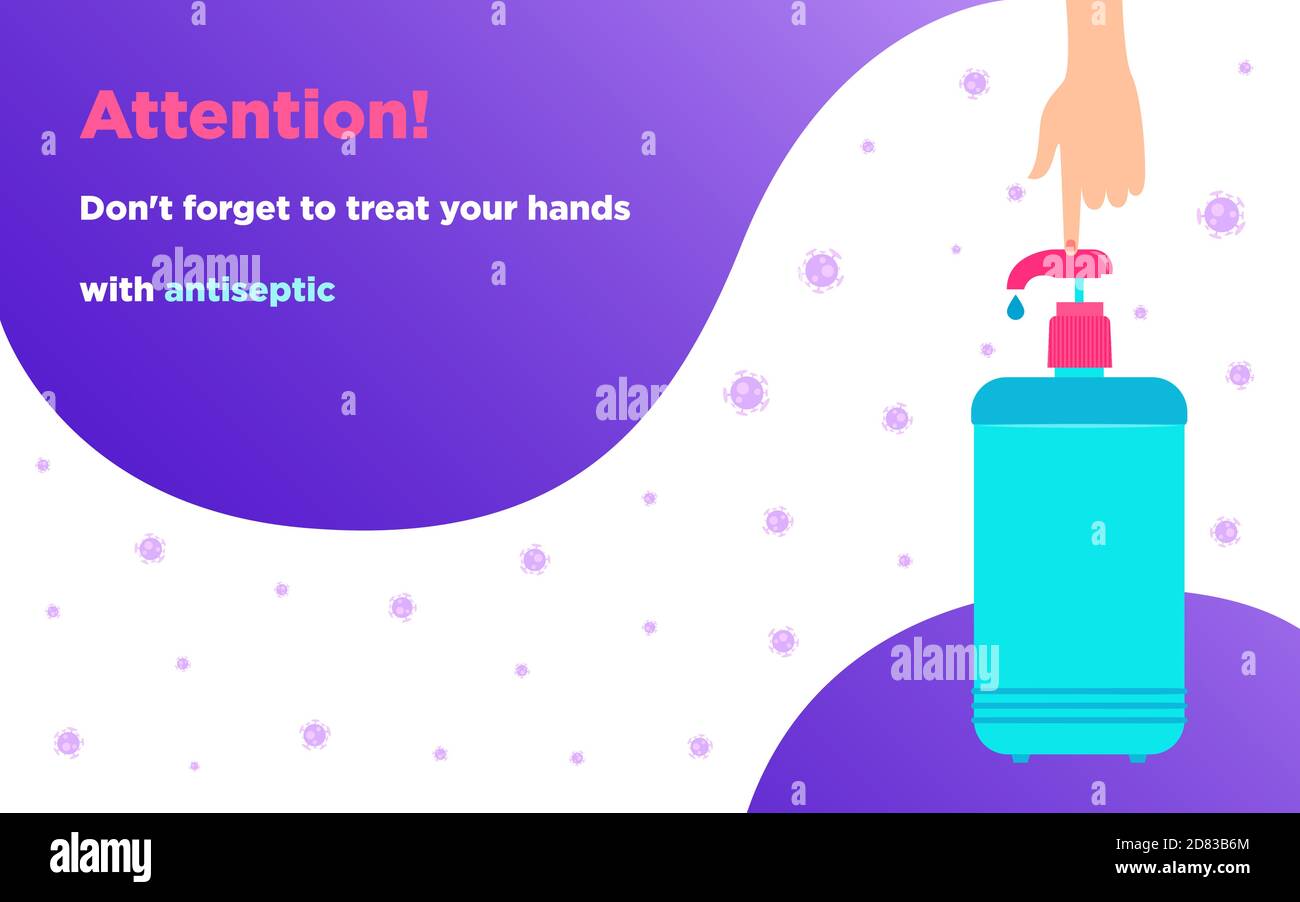 Personal hygiene Vector template for posters and banners with copy ...