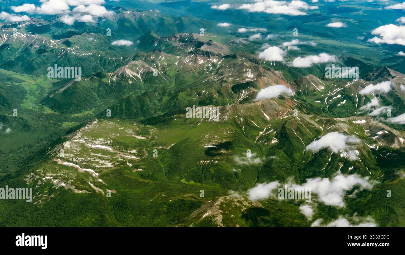 Aerial view kamchatka volcanoes hi-res stock photography and images - Alamy