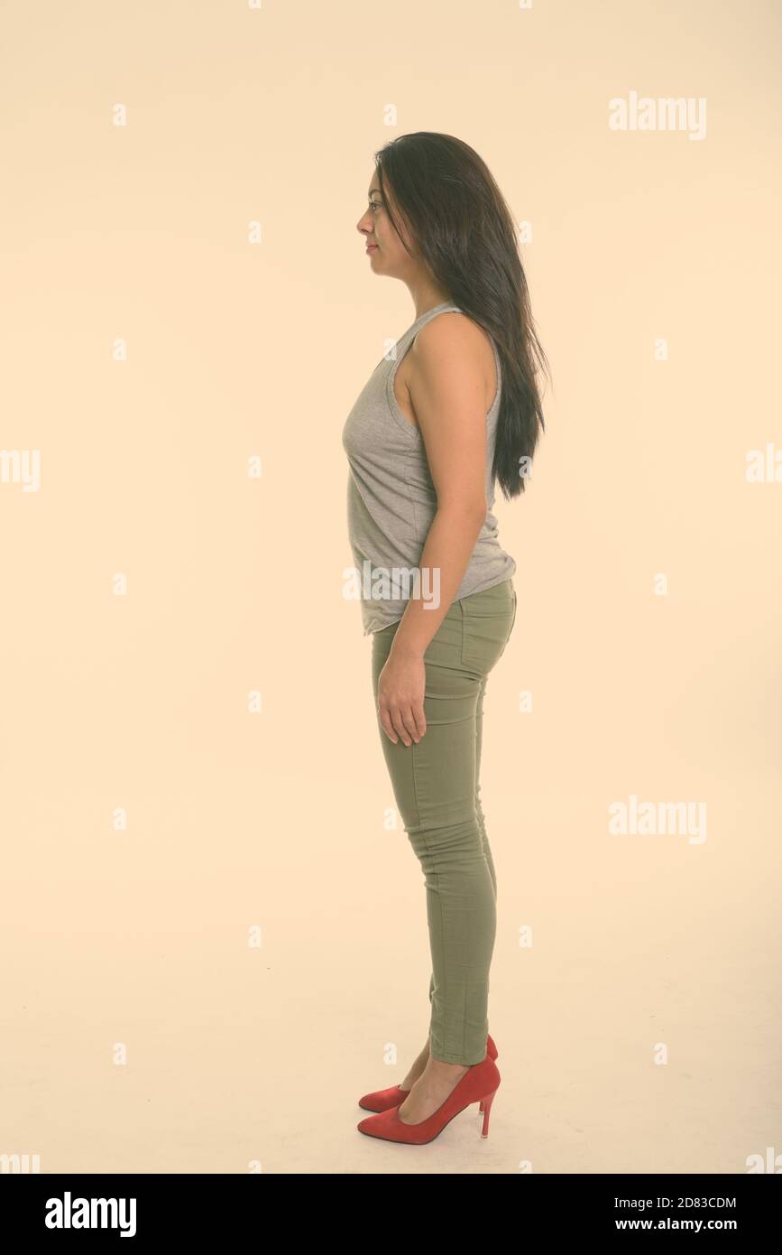 Standing Side View Of Woman