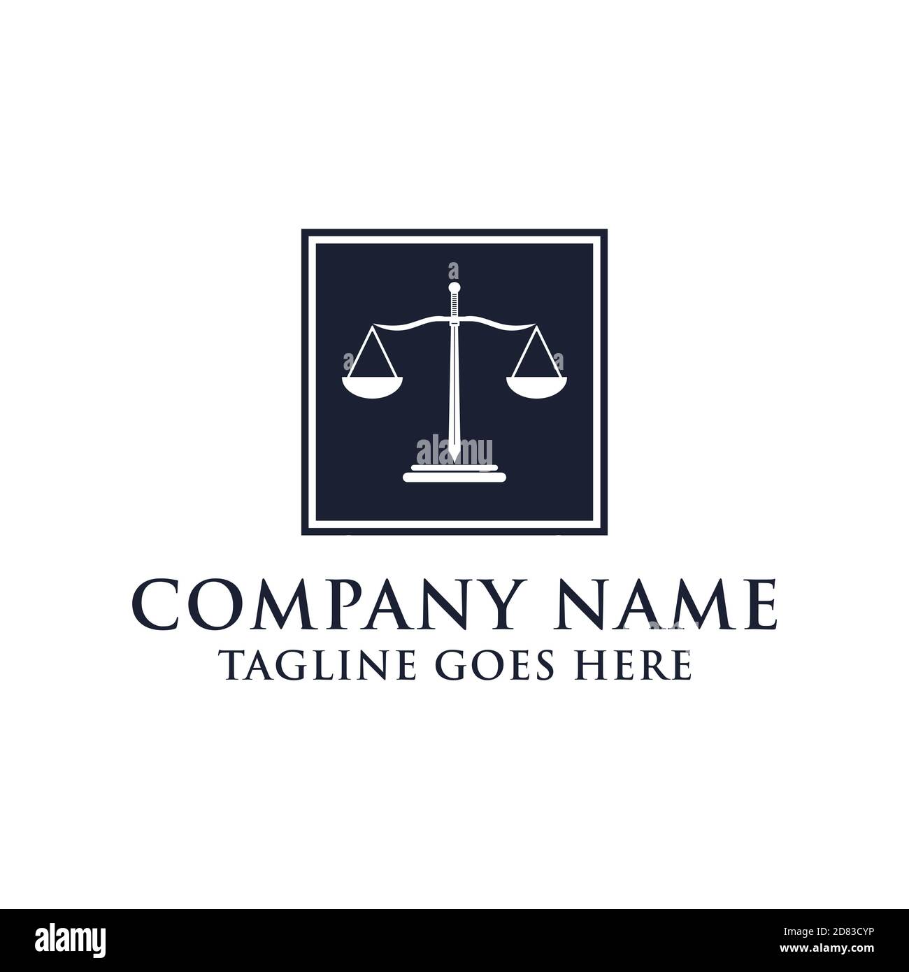 Modern justice consultant logo design vector, sword in the square logo ...