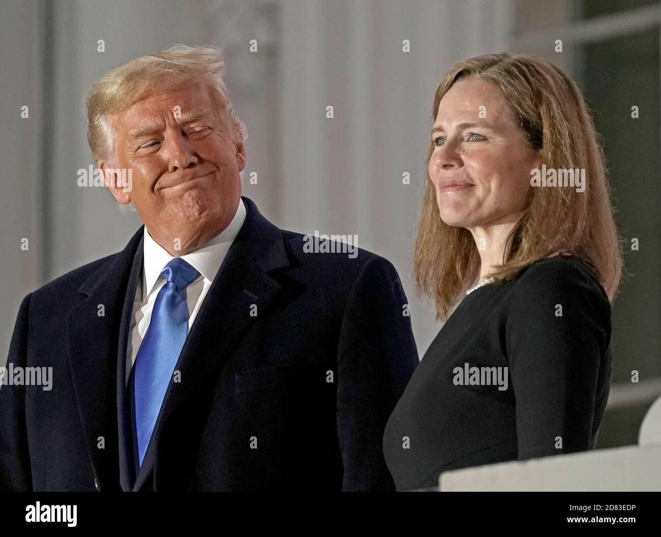 United States President Donald J. Trump and Justice Amy Coney Barrett ...