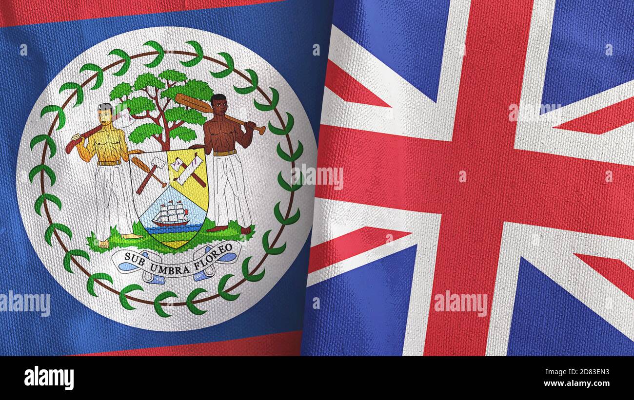 United kingdom belize flag hi-res stock photography and images - Alamy