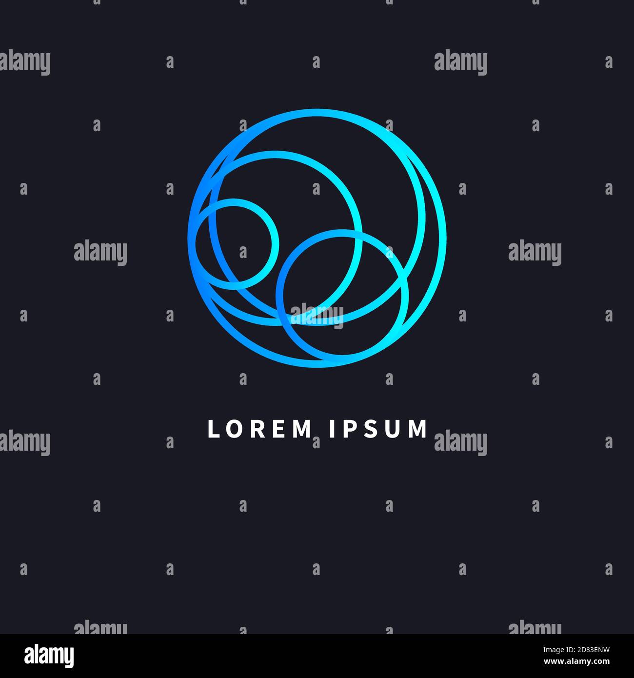 Intersecting circles Stock Vector Images - Alamy