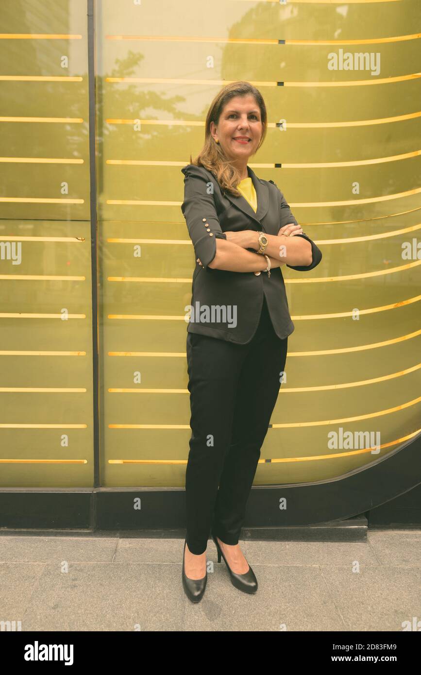 Mature Businesswoman Exploring The City Of Bangkok Thailand Stock