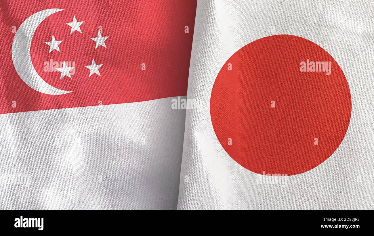 Singapore japan flag hi-res stock photography and images - Alamy