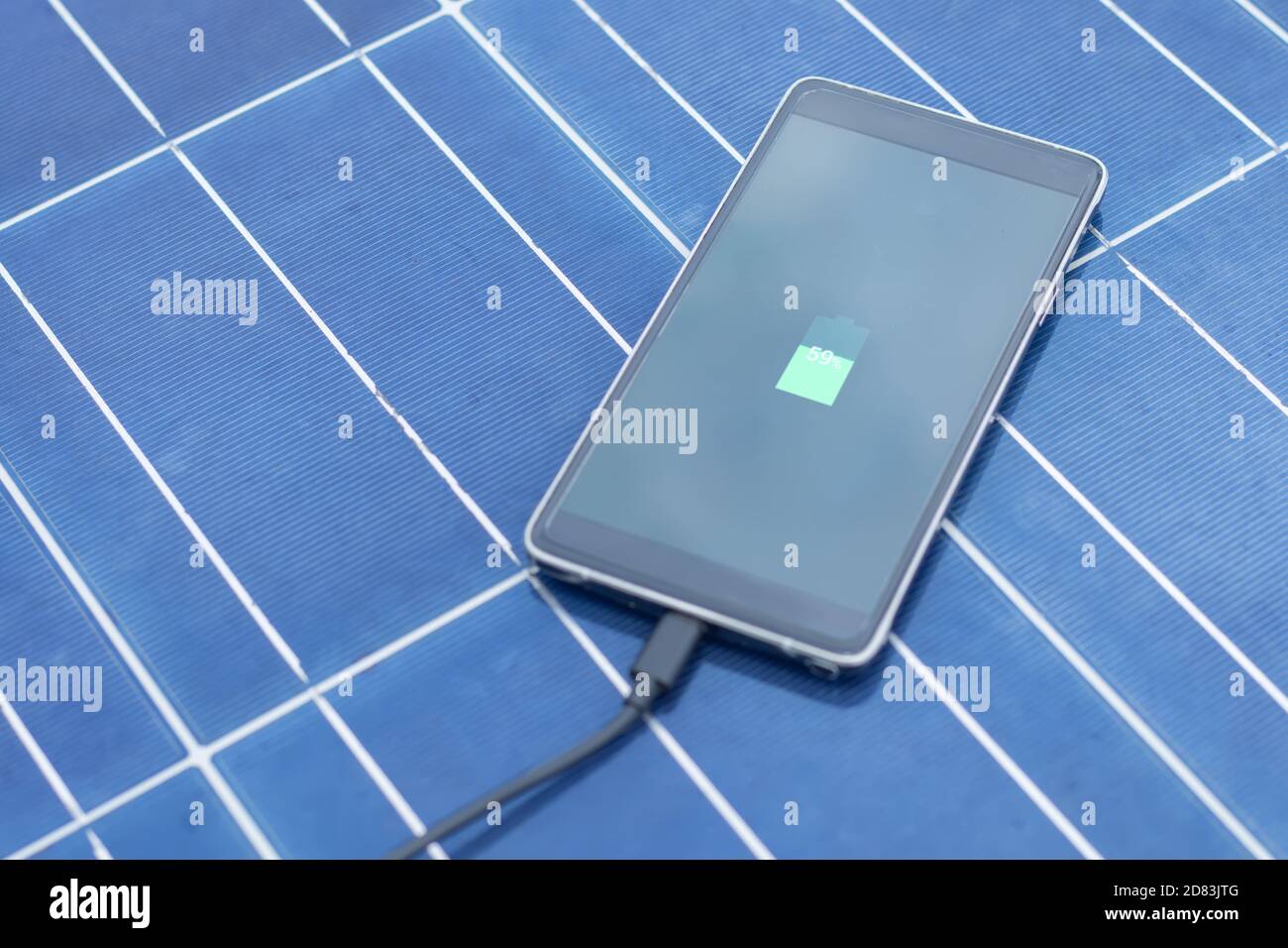 Alternative energy source. battery is charge by solar energy. The ...