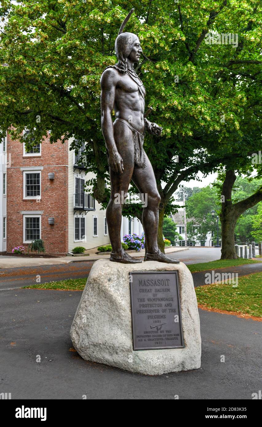 Massasoit statue hi-res stock photography and images - Alamy