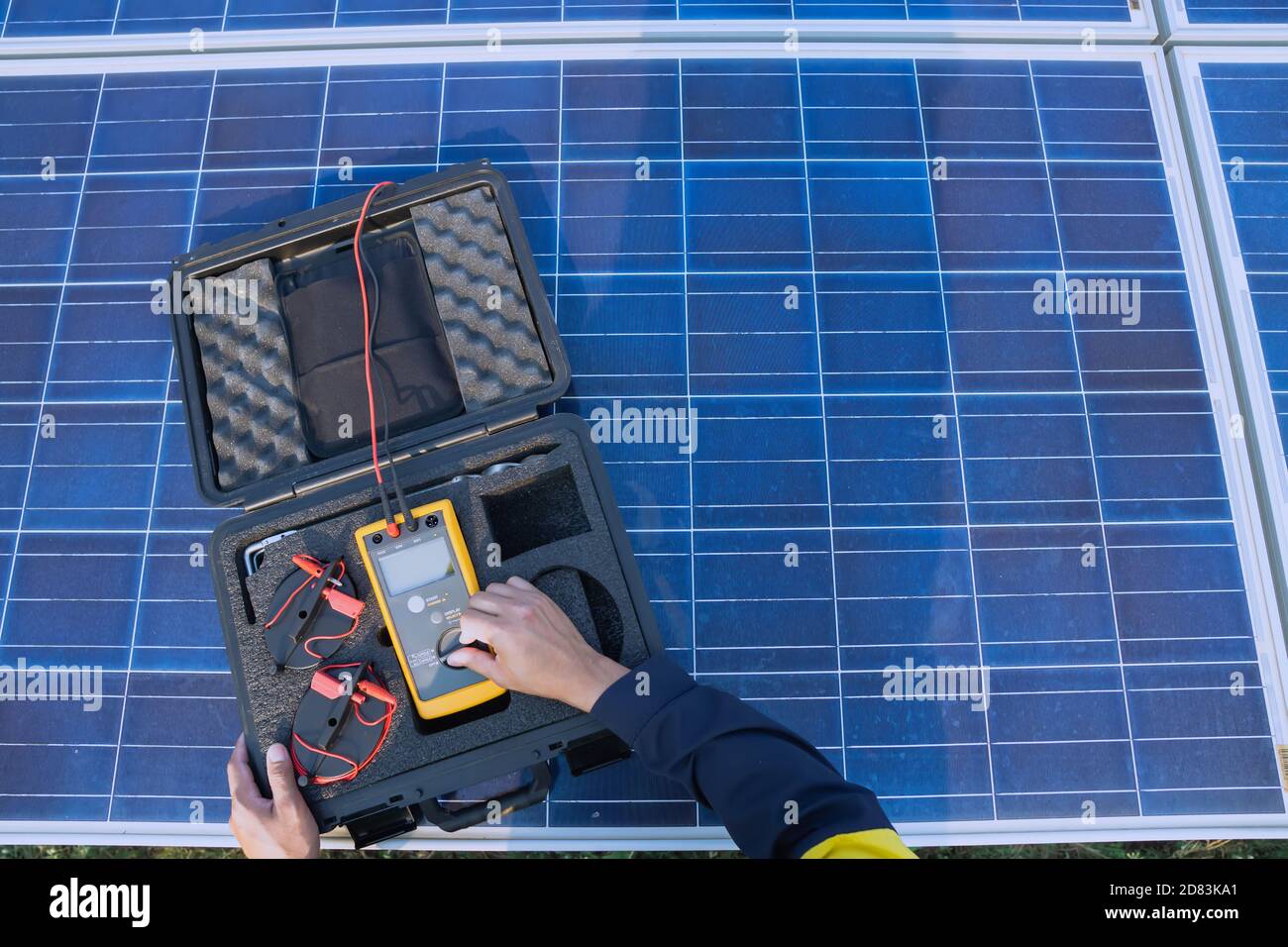 Engineering is doing preventive maintenance for solar panels to ...