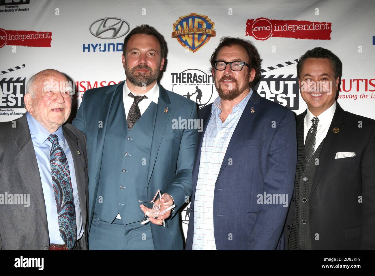 LOS ANGELES - APR 23: Ed Asner, Ben Affleck, Matthew Asner, George ...