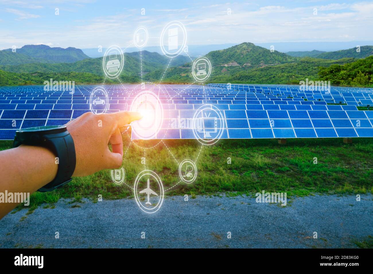 Solar panel, alternative electricity source, concept of sustainable ...