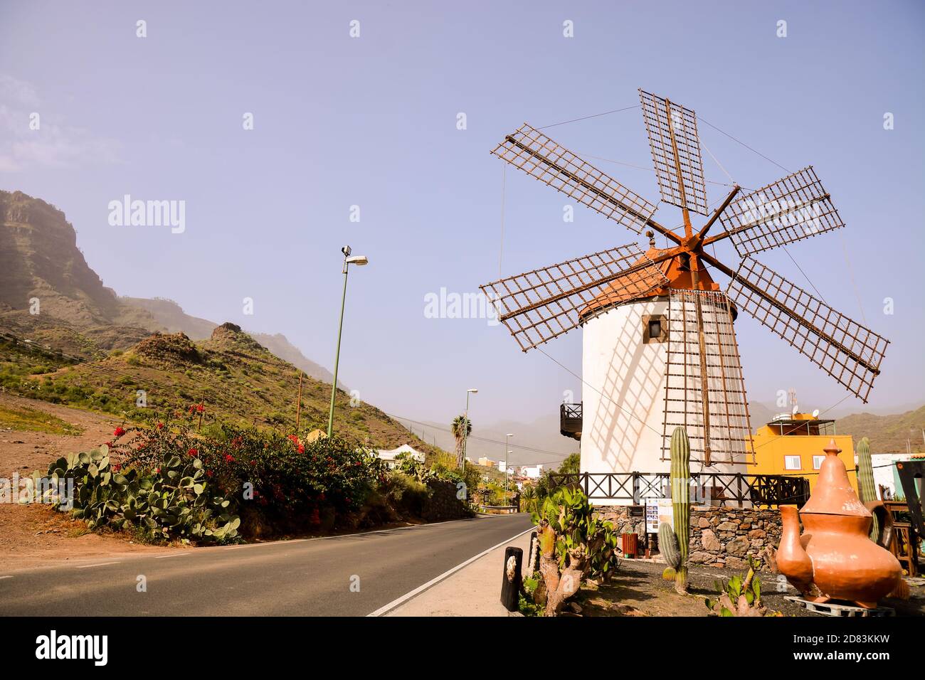 Classic Vintage Windmill Building Stock Photo - Alamy