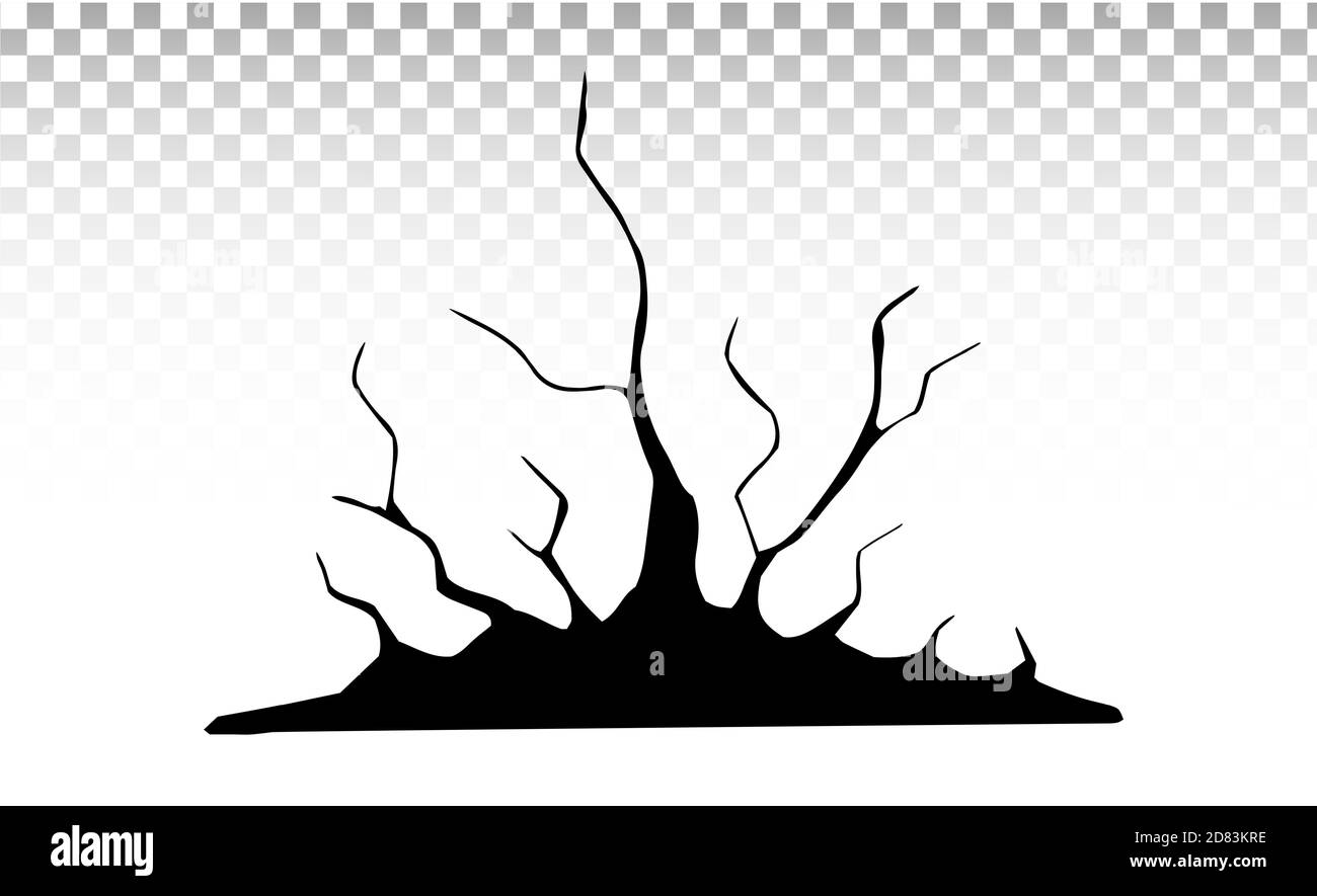 Ground cracks. Earthquake and ground cracks, hole effect, craquelure ...