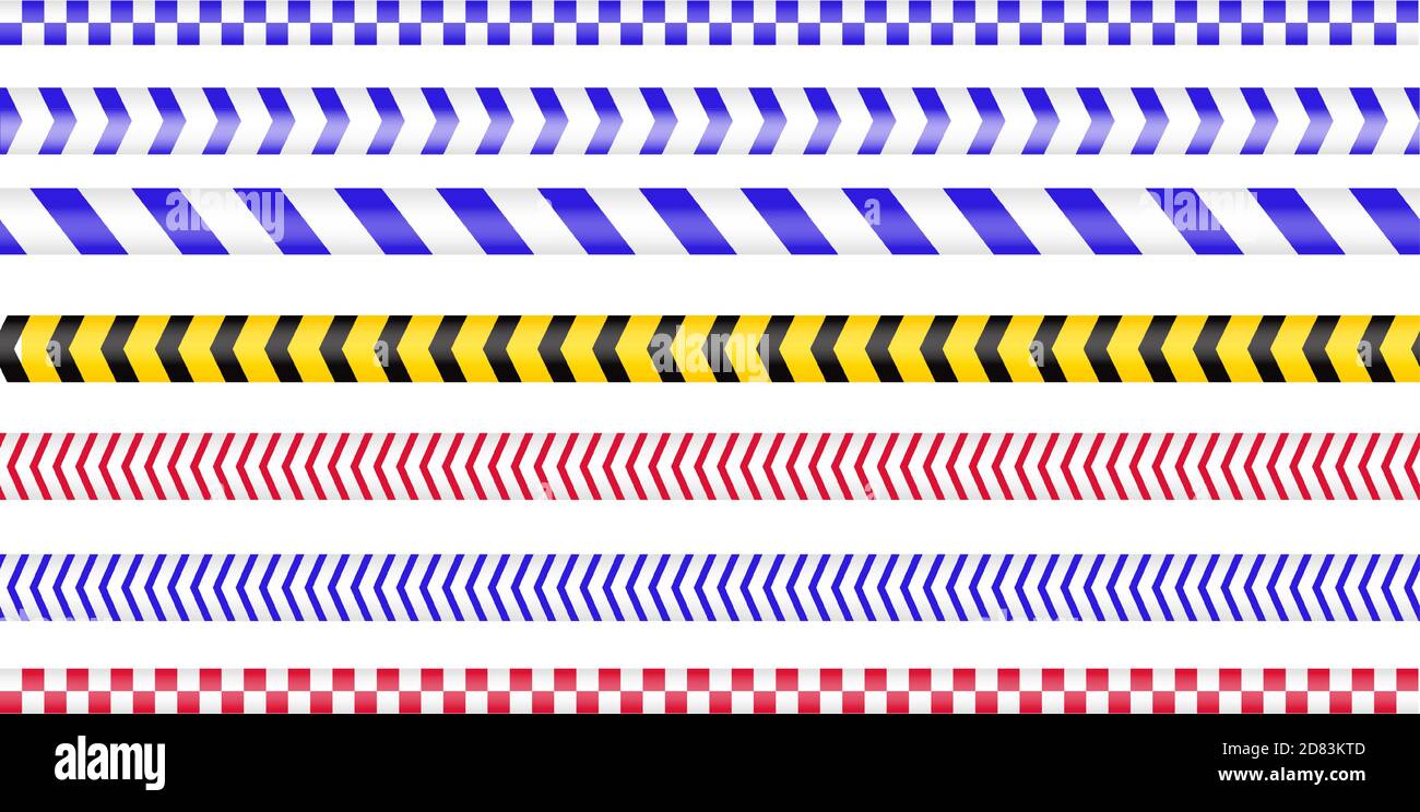 Police tape, crime danger line. Caution police lines isolated. Warning ...