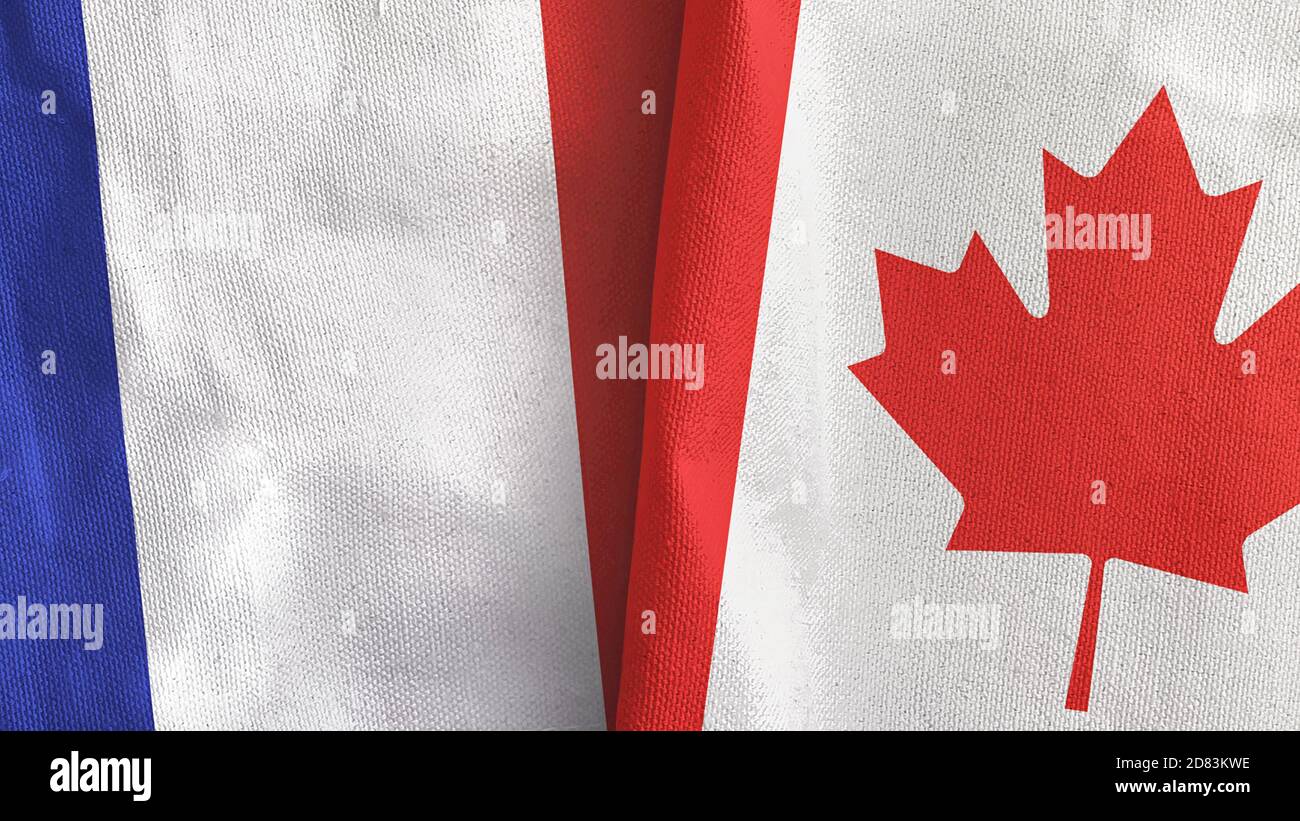 Canada france two flags hi-res stock photography and images - Alamy