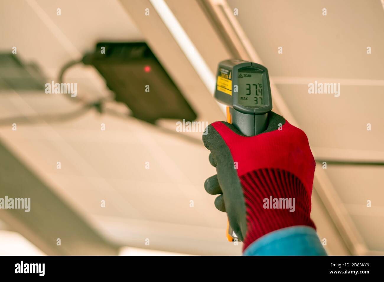 Engineering used an infrared thermometer to measure the temperature of ...