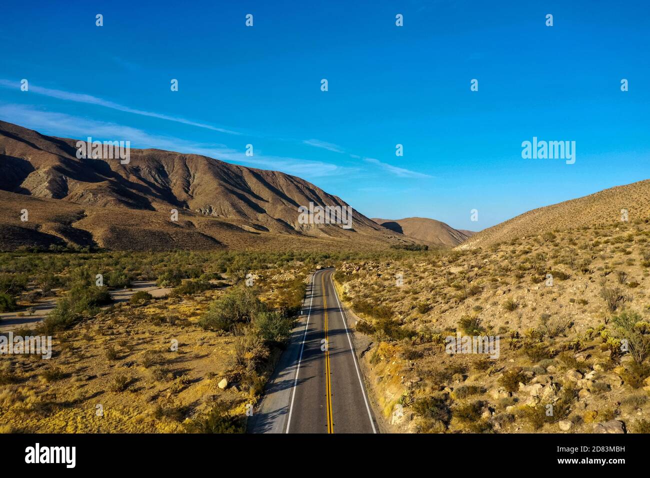 Landscape of Anza-Borrego Desert State Park located in California, USA ...