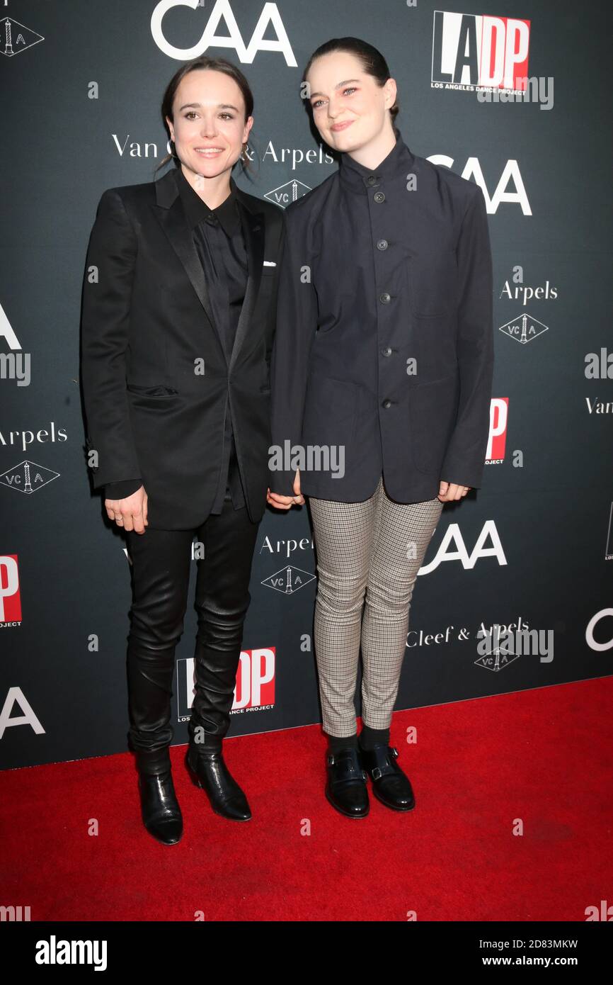 LOS ANGELES - OCT 7: Ellen Page, Emma Portner at the 2017 Los Angeles ...