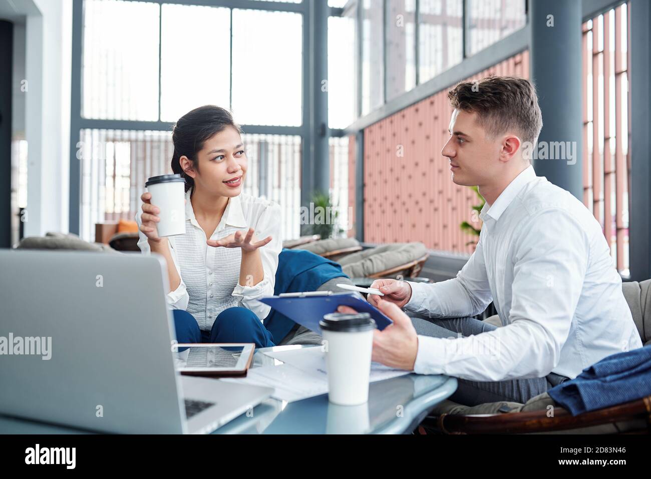 Business people discussing plans Stock Photo - Alamy