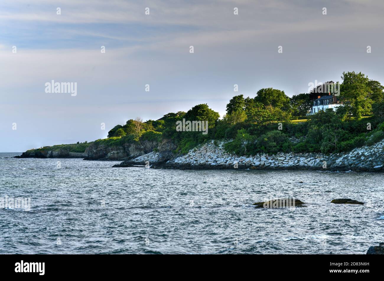 The cliffwalk in Newport offers backyard views of famous mansions to ...