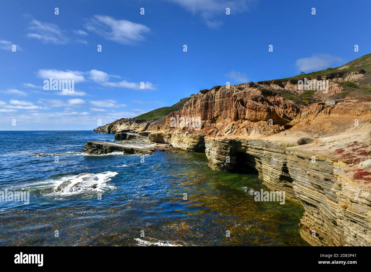 View off the coastline in Cabrillo National Monument in San Diego ...