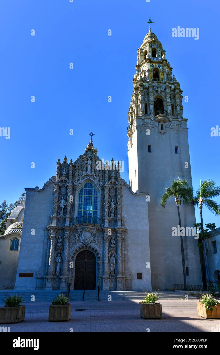 San Diego's Balboa Park Bell Tower in San Diego California Stock Photo ...