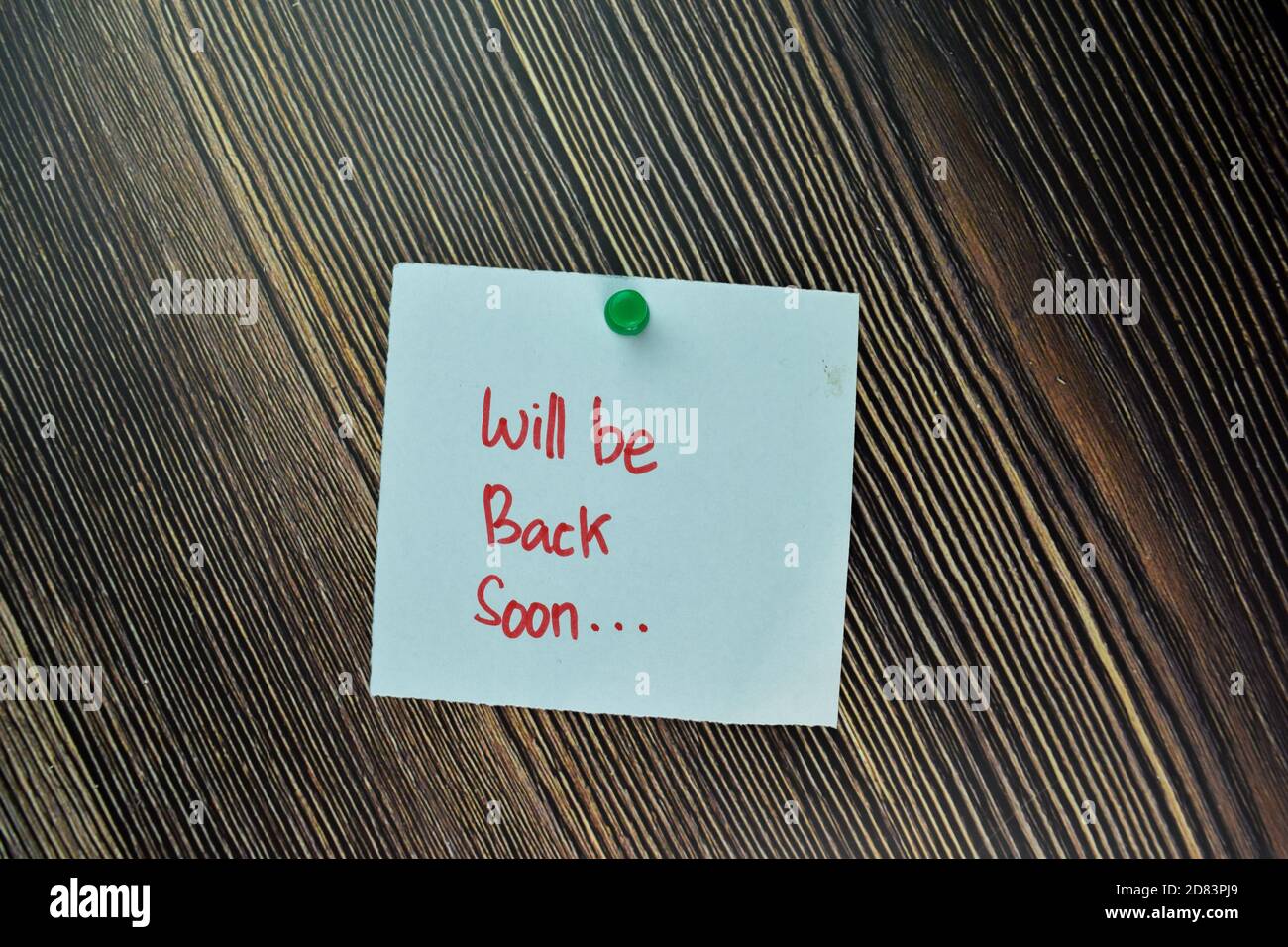 Lunch break notice paper hi-res stock photography and images - Alamy