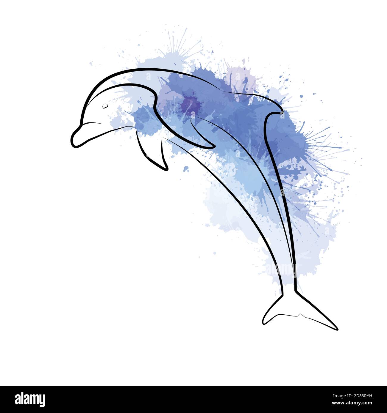 Dolphin Drawing High Resolution Stock Photography and Images - Alamy