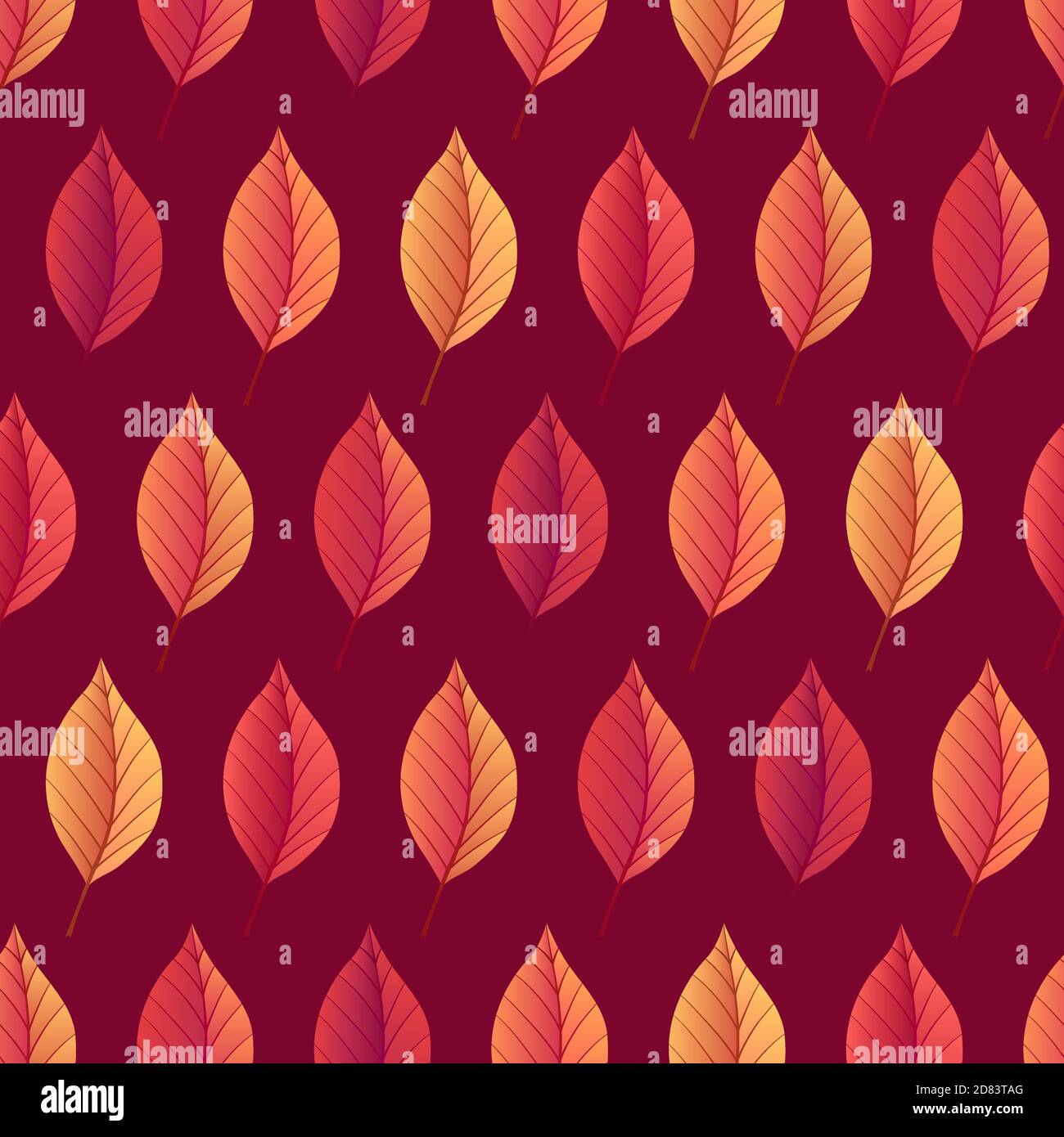 Autumn seamless background pattern / texture with bright fall leaves. Ideal for poster, card ...