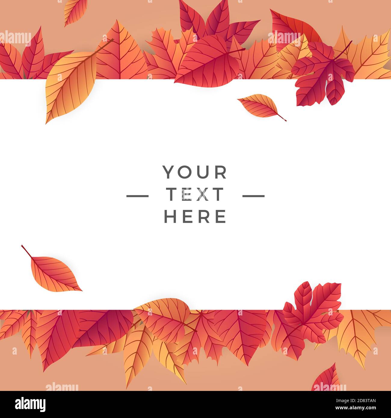 Autumn sale background template with a place for your text. Bright fall ...