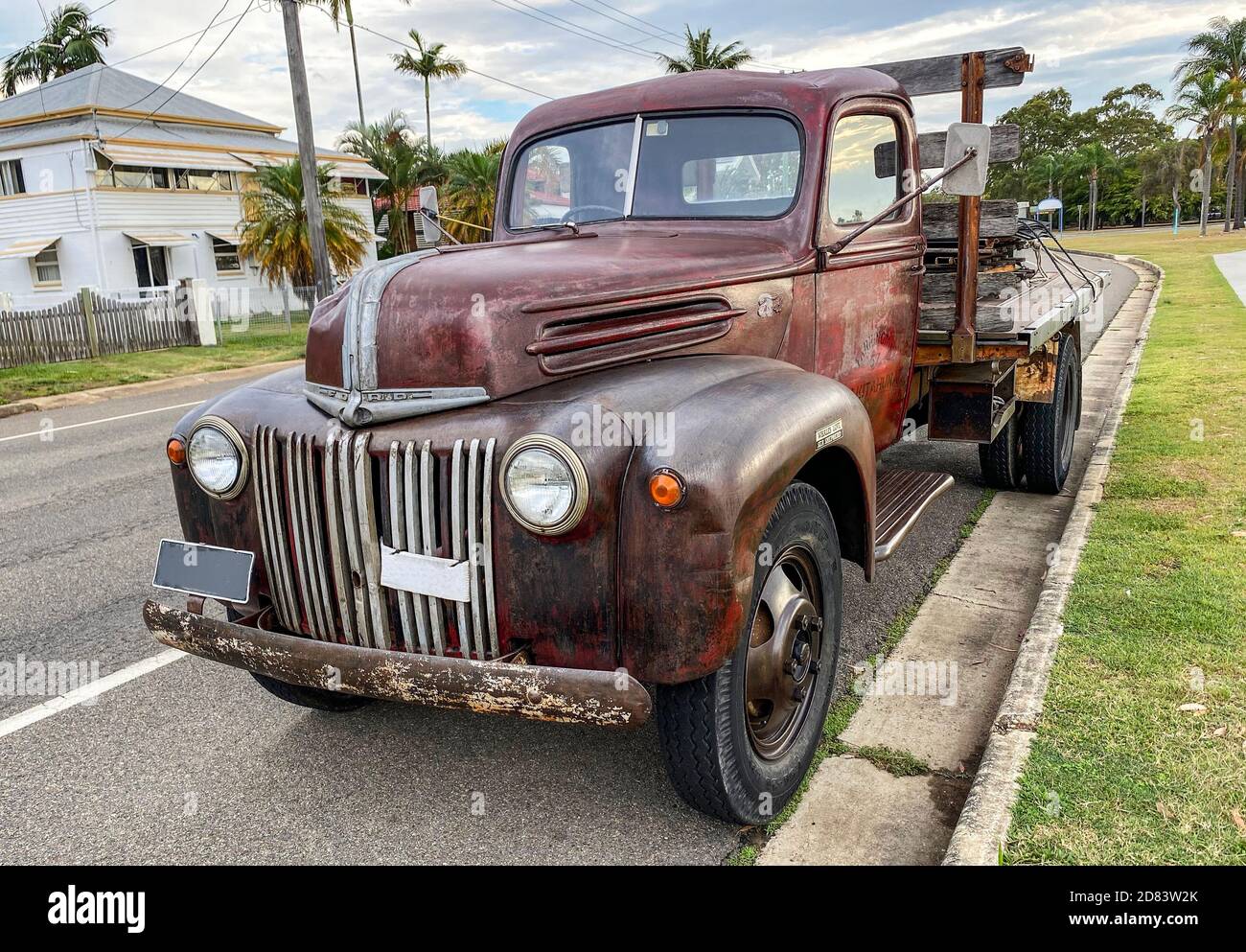 Oldtimer Ford 1 ½ Ton Pickup, built circa 1945 in USA, with full width ...