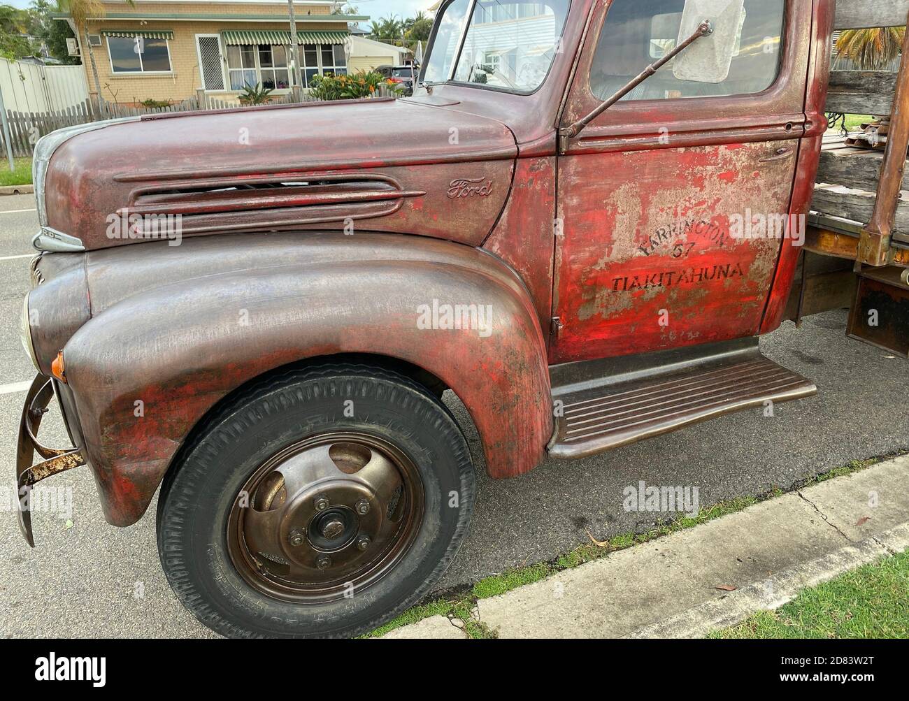 Oldtimer Ford 1 ½ Ton Pickup, built circa 1945 in USA, with full width ...
