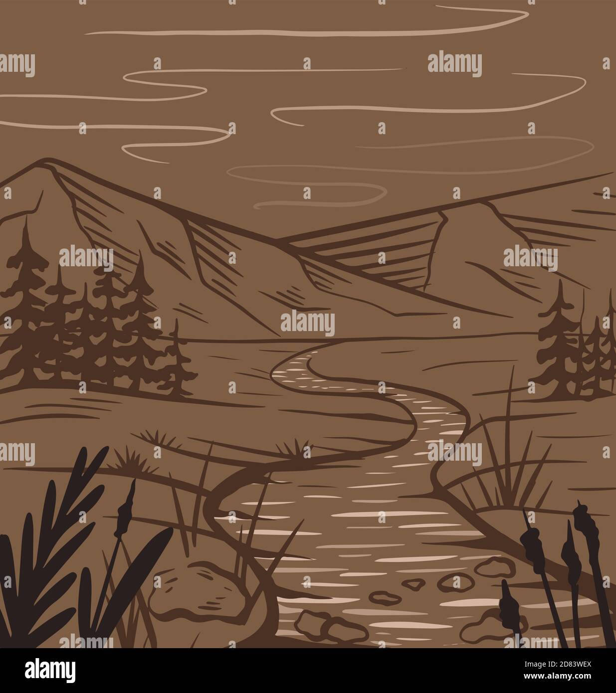 Upland trail Stock Vector Images - Alamy