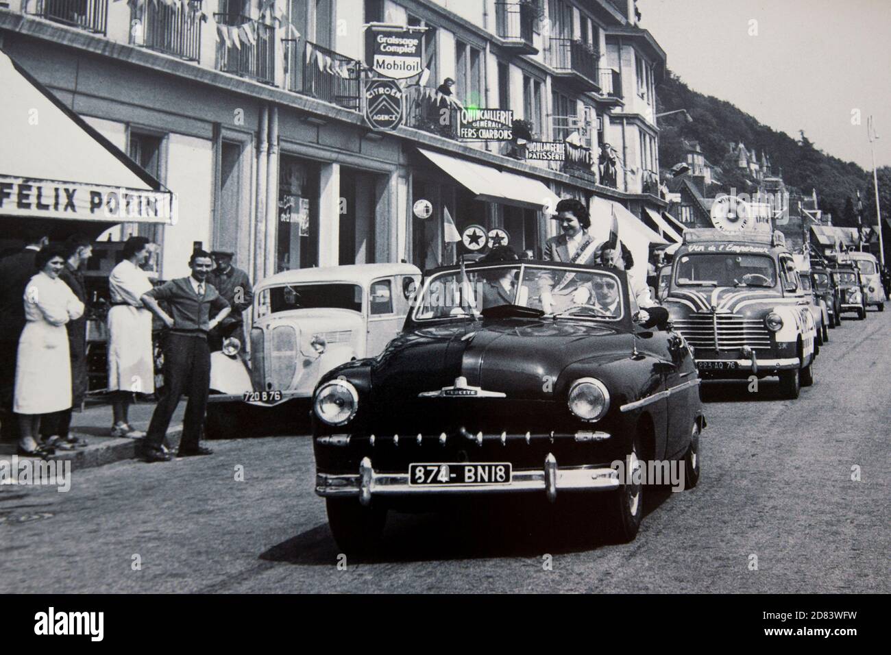 ROUEN, FRANCE - AUGUST Circa, 1944. French car simca vedette during ...