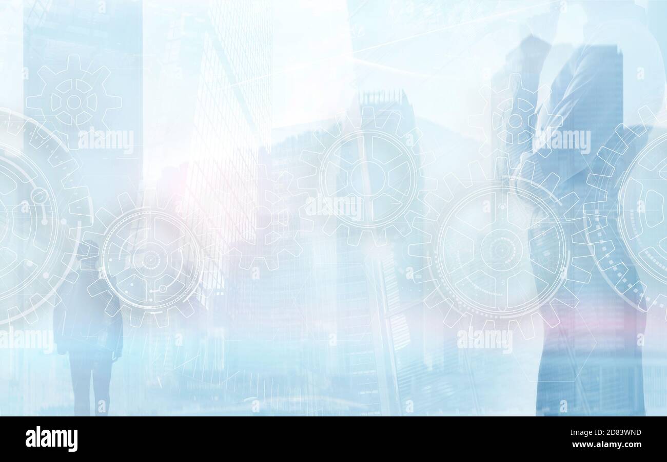 Gears Business Teamwork. Cog gear to success as concept Stock Photo - Alamy