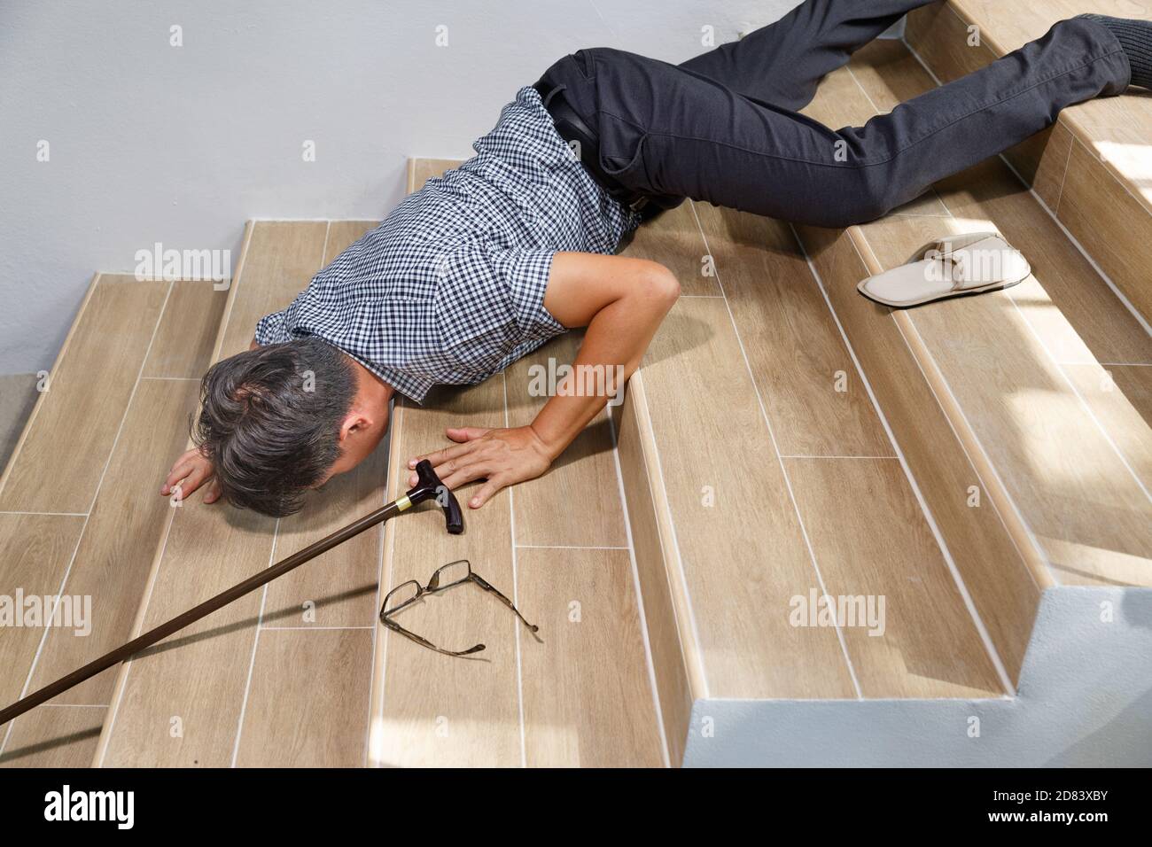 Man Falling Down Stairs High Resolution Stock Photography and Images ...