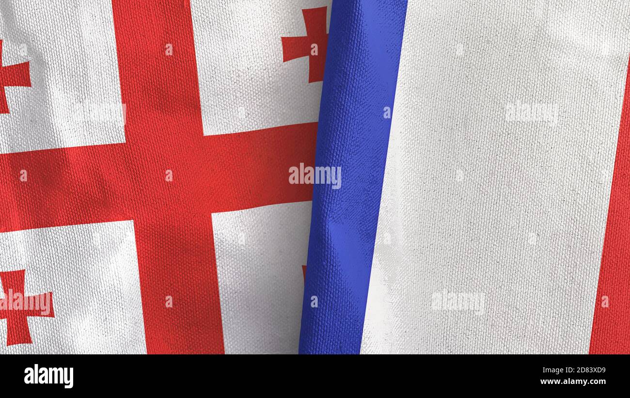 Georgia france two flags hi-res stock photography and images - Alamy