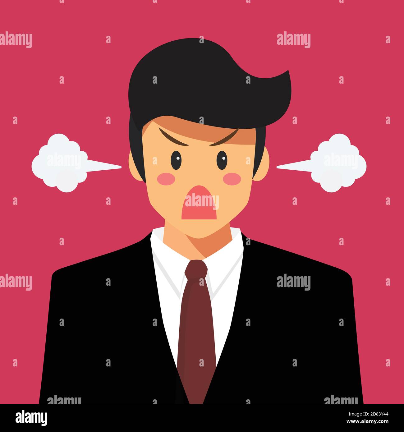 Angry businessman vector illustration. graphic cartoon Stock Vector ...