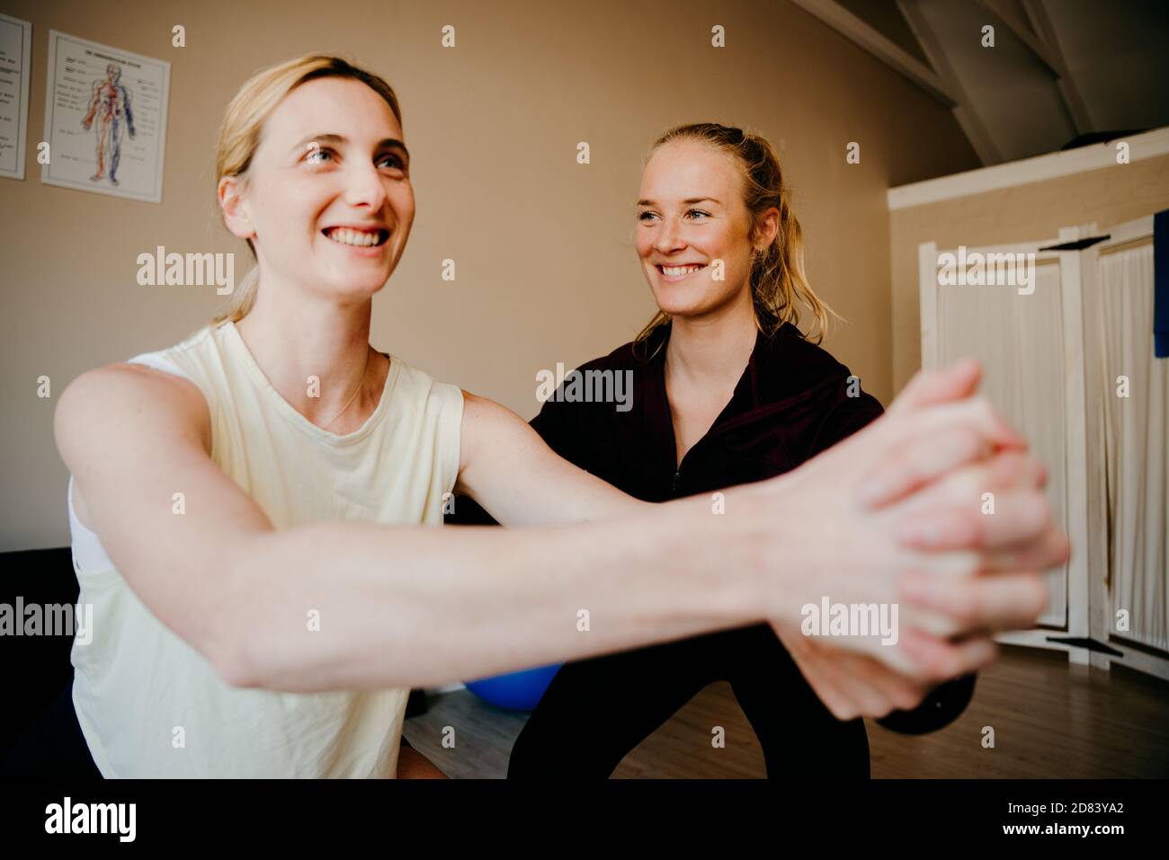 Woman squatting position hi-res stock photography and images - Alamy