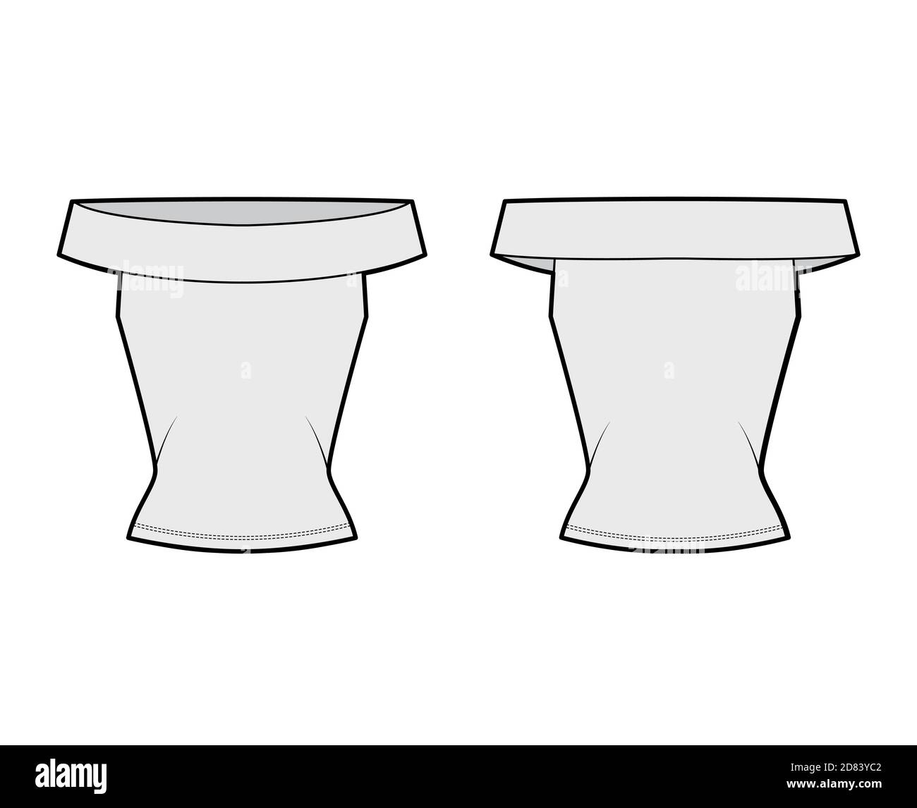 White off the shoulder tee shirt Stock Vector Images - Alamy