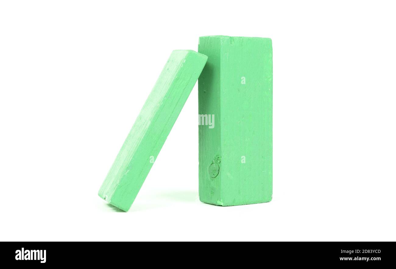 Vintage green building blocks isolated on white background Stock Photo ...