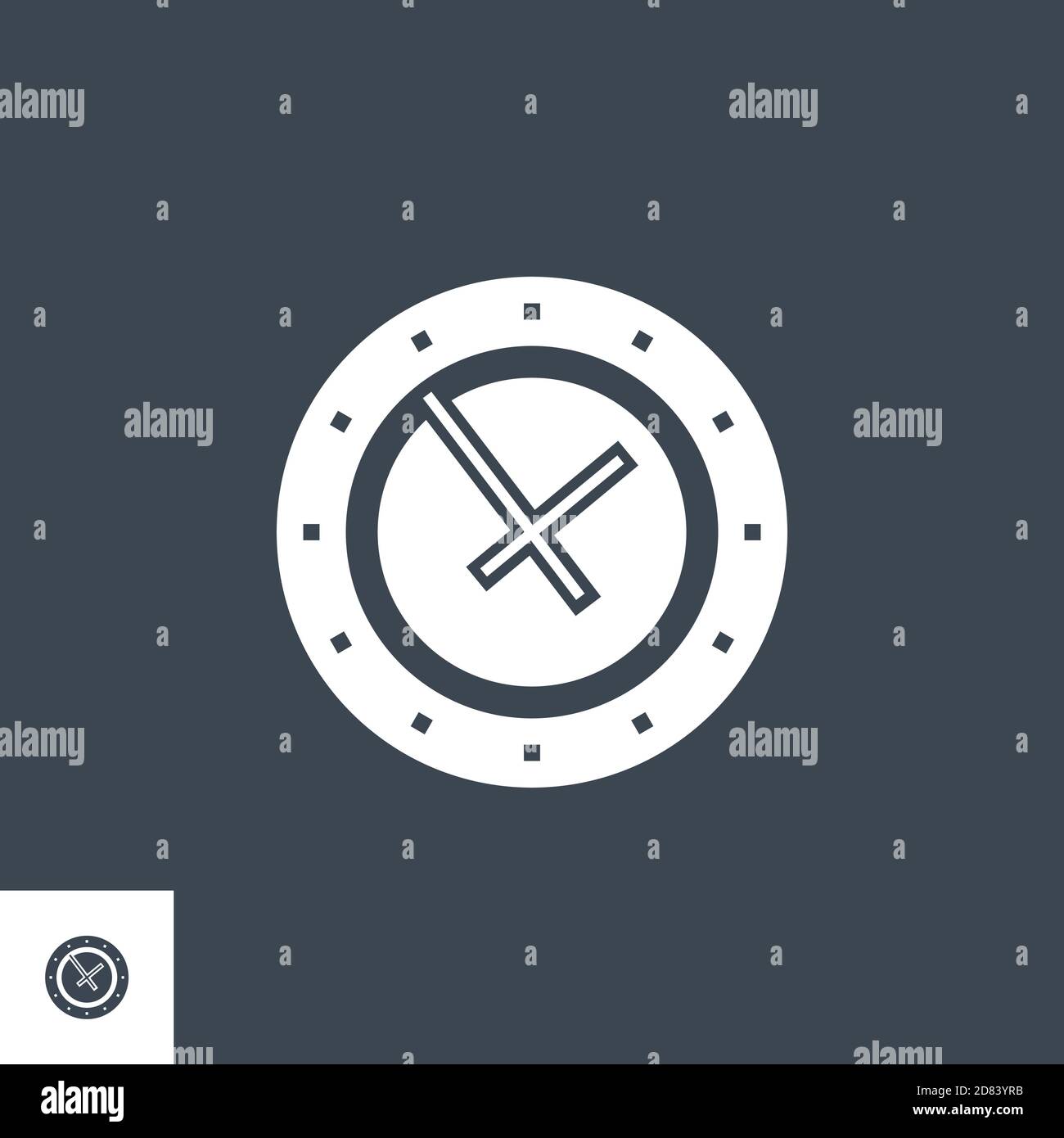 Clock related vector glyph icon Stock Vector Image & Art - Alamy