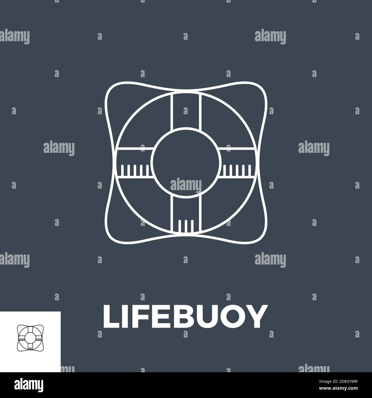 Lifebuoy Thin Line Vector Icon Stock Vector Image & Art - Alamy