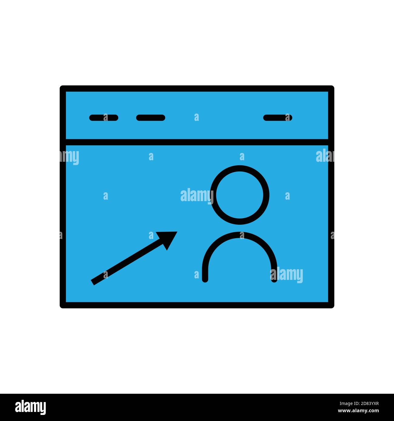 Landing page vector icon Cut Out Stock Images & Pictures - Alamy