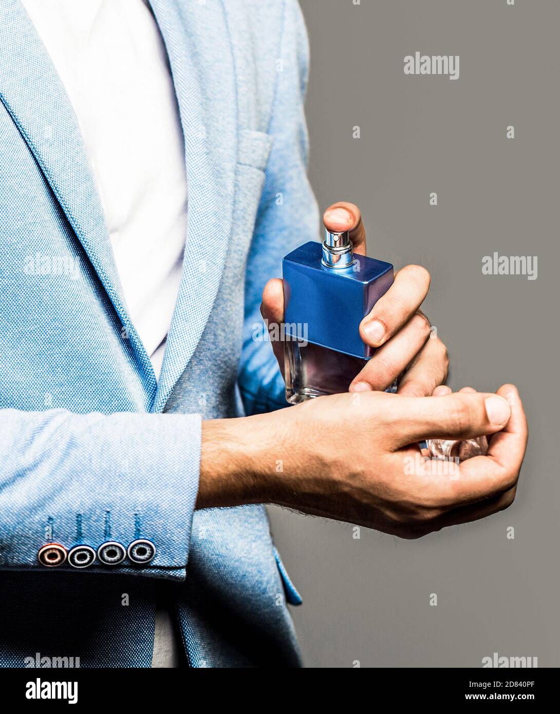 Perfume or cologne bottle. Male fragrance and perfumery, cosmetics. Man ...