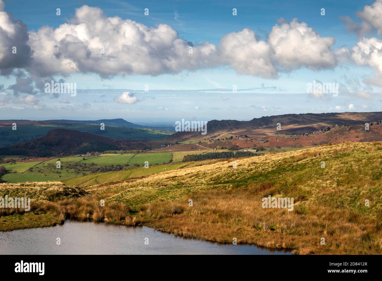 UK, England, Staffordshire, Moorlands, Mooridge, view across MOD ...